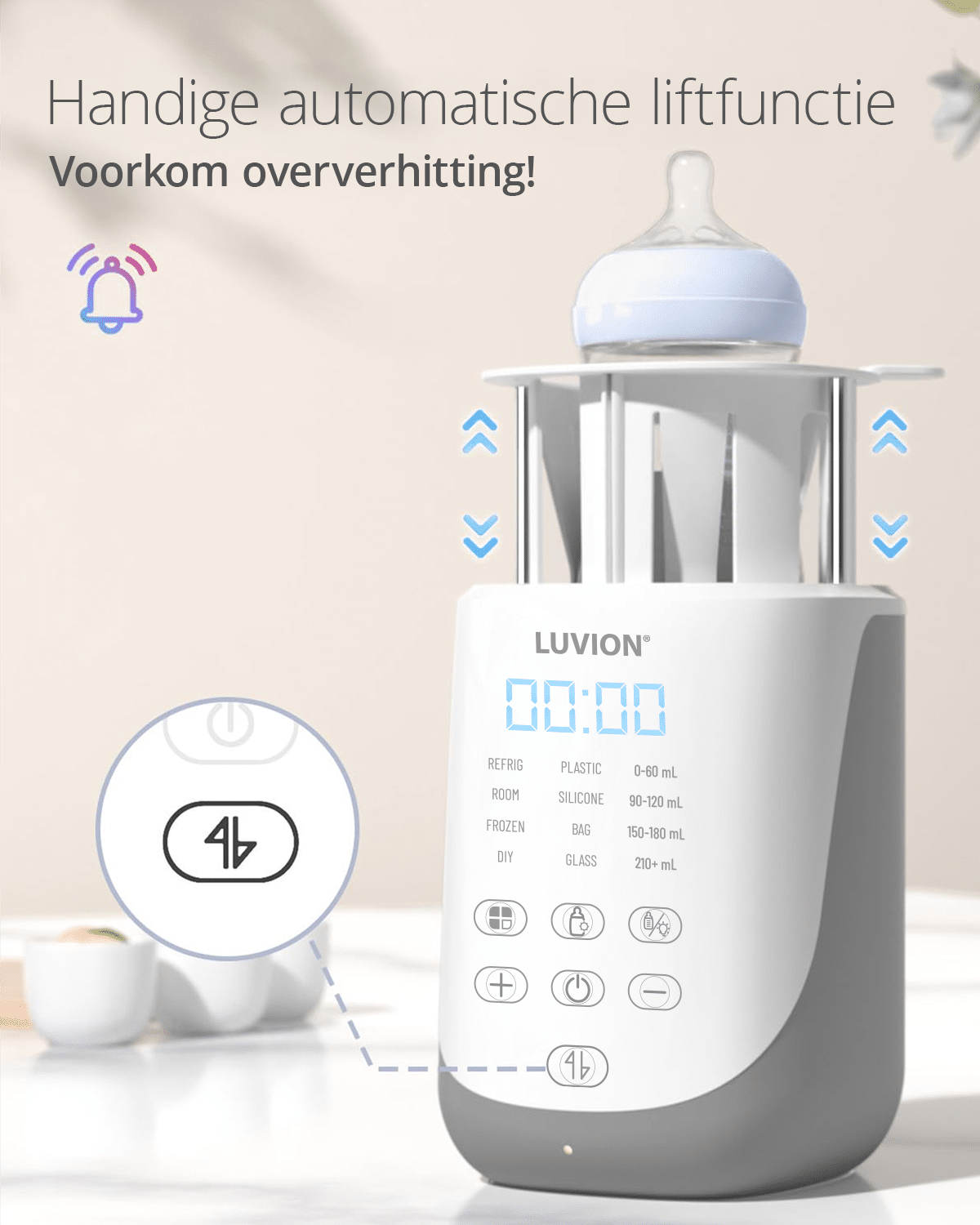 LUVION Smartlift PRO – Snelle flessenwarmer
